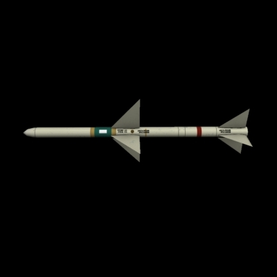 aim-7 sparrow missile design 3d model