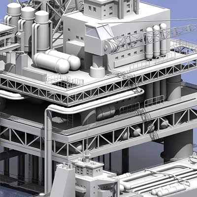 oil rig tanker 3d model