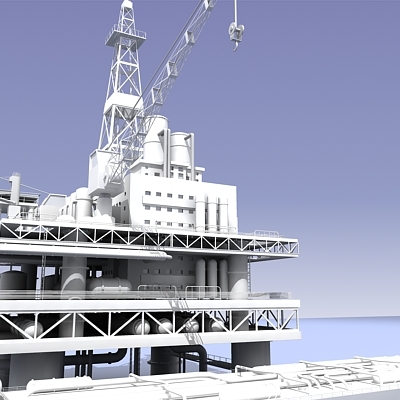 oil rig tanker 3d model