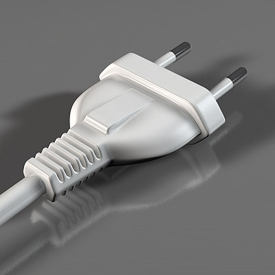 european power plug 3d model