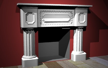 free roman mantle 3d model