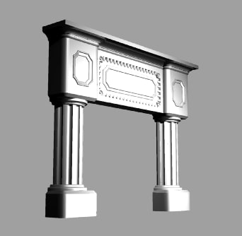 free roman mantle 3d model