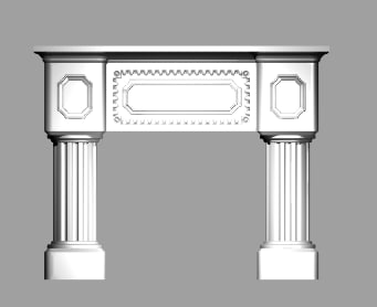 free roman mantle 3d model