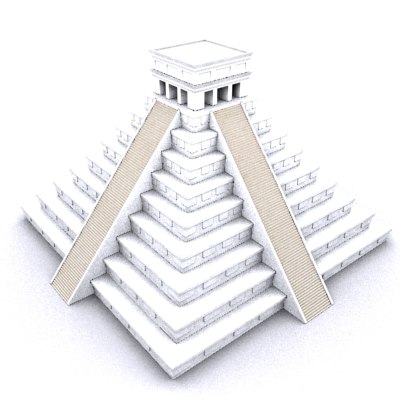 3d el castillo pyramid