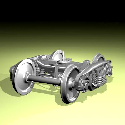 bogie wagon modelled 3d max