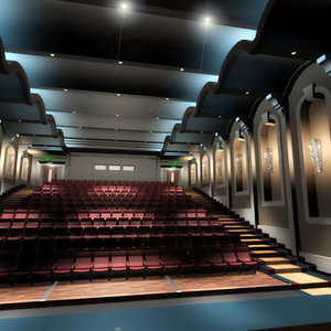 movie theatres 3d model
