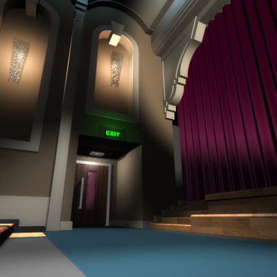 3d model movie theatre