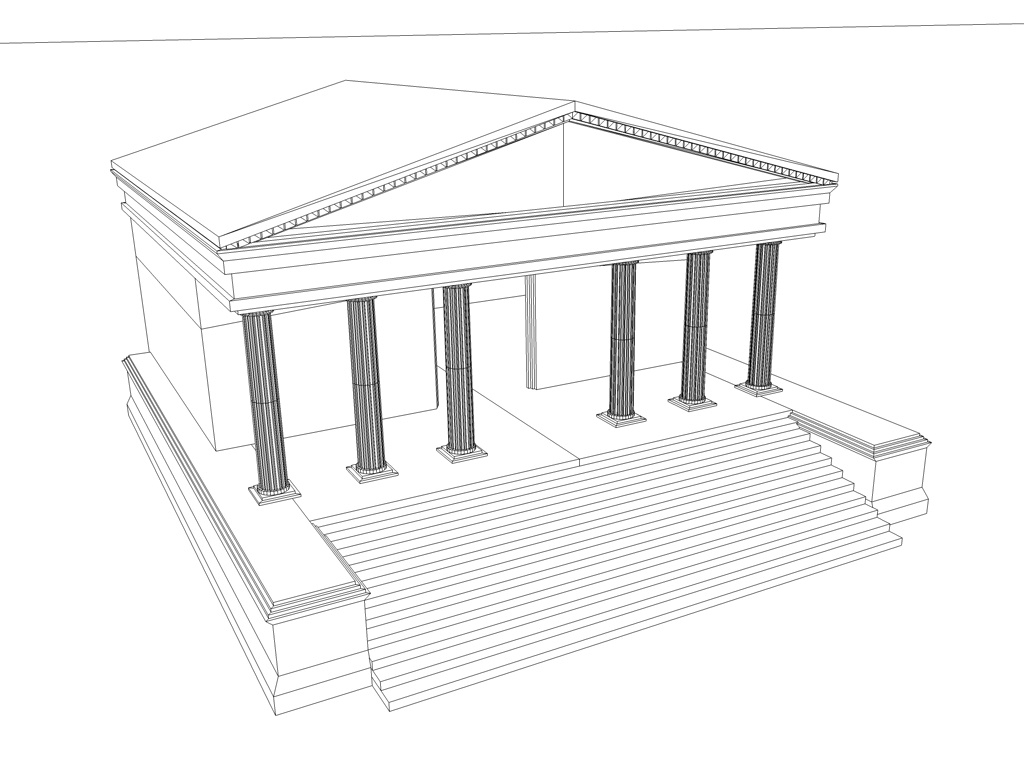 3d ancient temple model