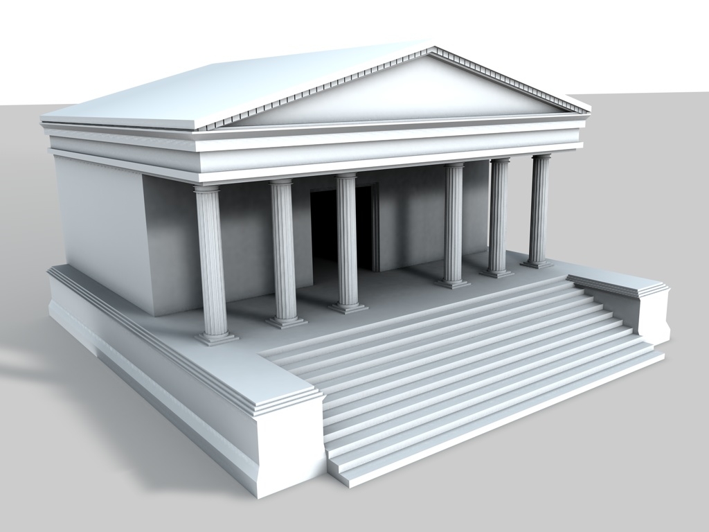 3d ancient temple model