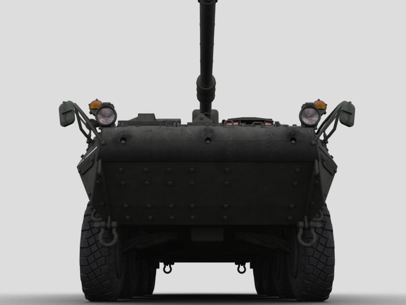 3d m1128 stryker gun model