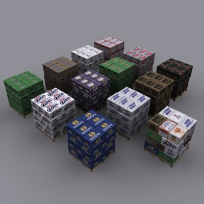 3d pallets beer cases