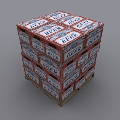 3d pallets beer cases