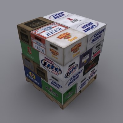 3d pallets beer cases