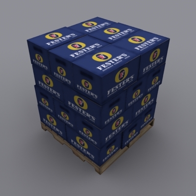 3d pallets beer cases
