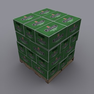 3d pallets beer cases