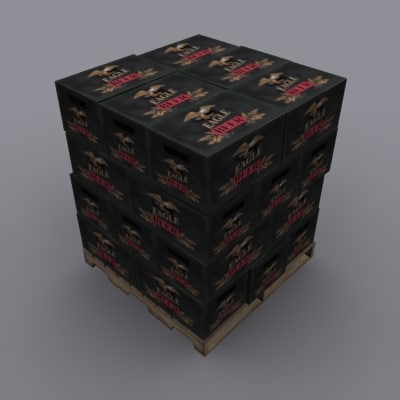 3d pallets beer cases