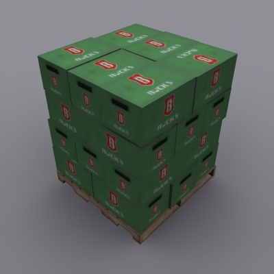 3d pallets beer cases