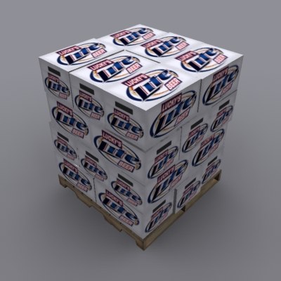 3d pallets beer cases