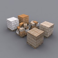 stack pallets 3d 3ds