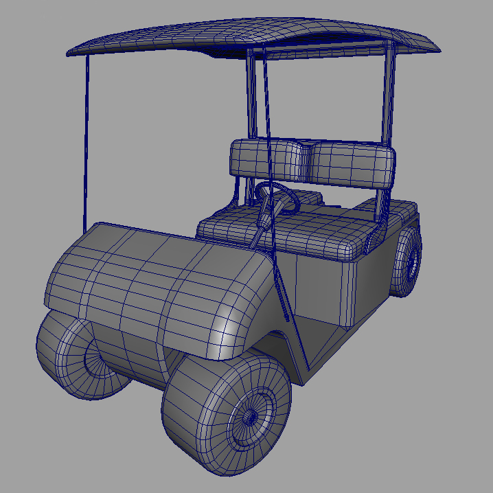 3d golf cart model