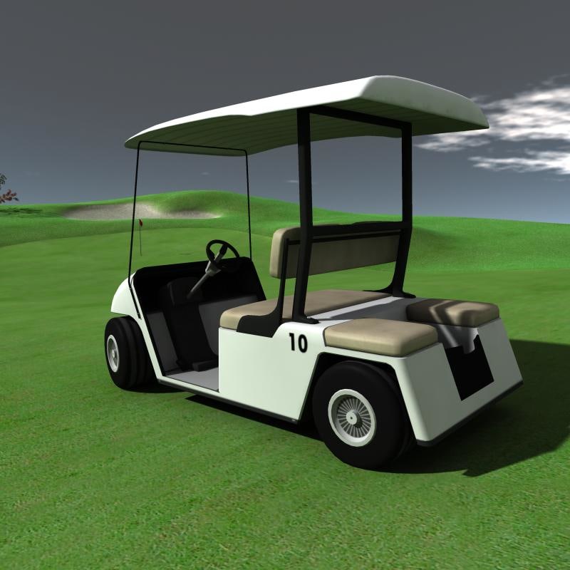 3d golf cart model