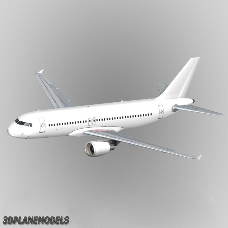 airbus a320 generic white 3d max