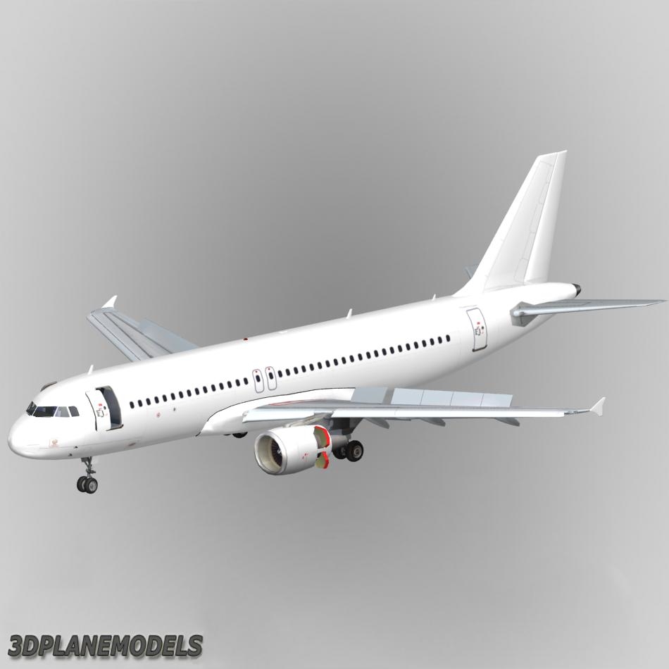 airbus a320 generic white 3d max
