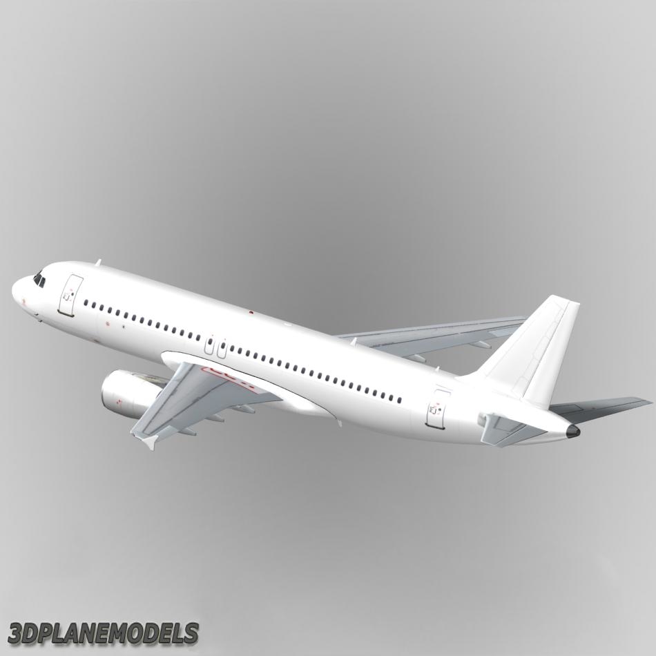 airbus a320 generic white 3d max
