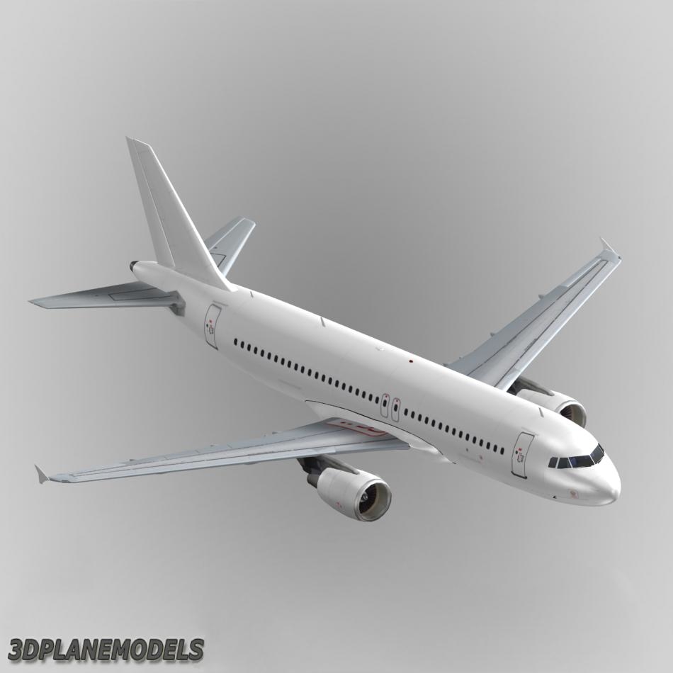 airbus a320 generic white 3d max