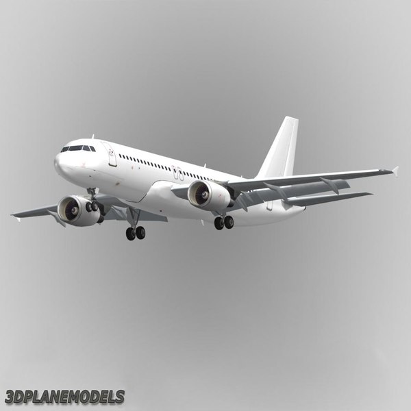 airbus a320 generic white 3d max