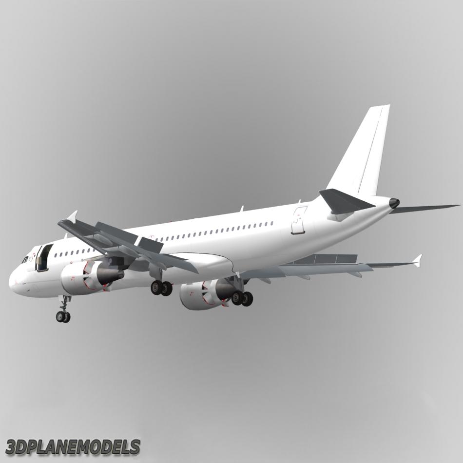 airbus a320 generic white 3d max