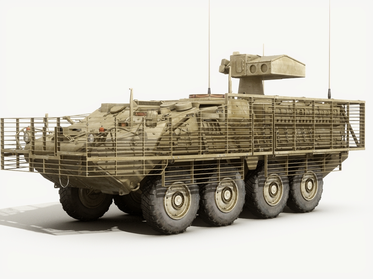 army stryker atgm 3d model