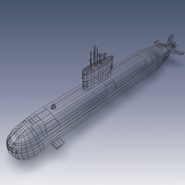 victoria class submarine 3d model