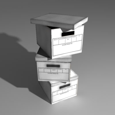 document boxes 3d model