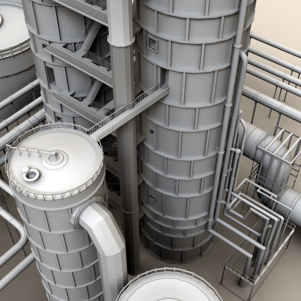 3d factory structure model