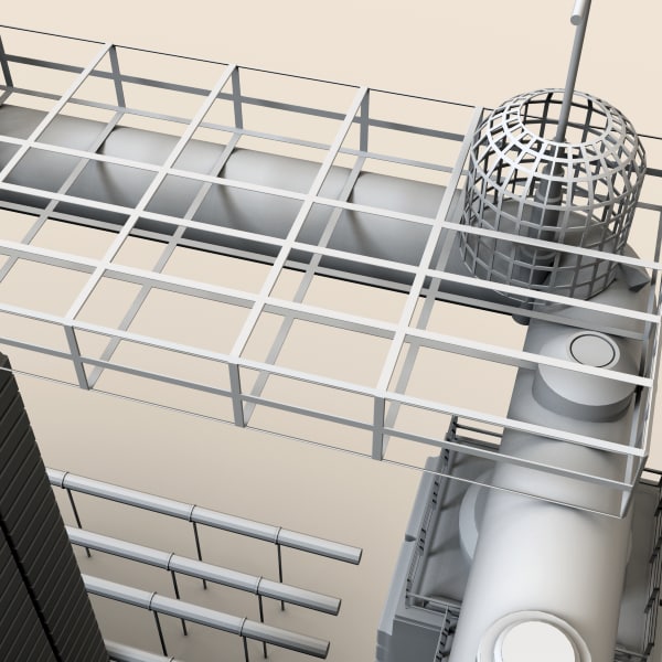 3d factory structure model