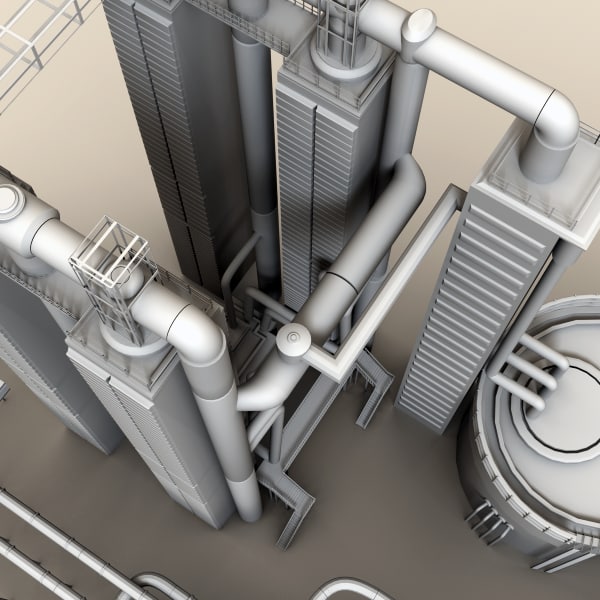 3d factory structure model