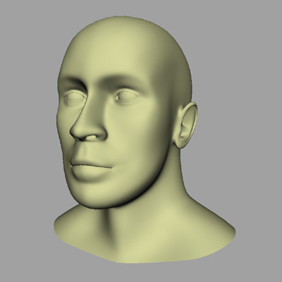 human male head 3d obj