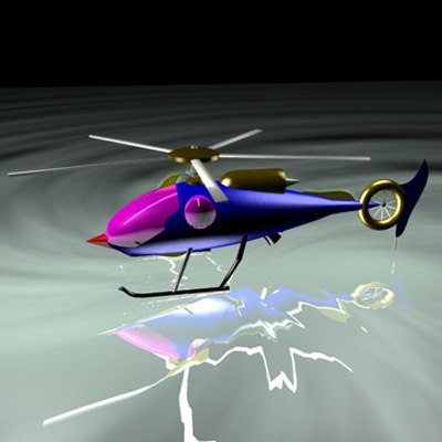 helicopter future science 3d model