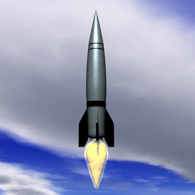 3d model v-2 rocket missile