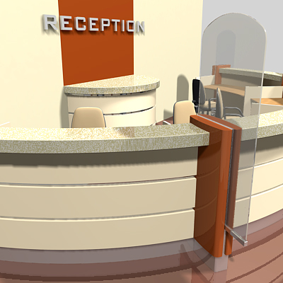 max reception desk bank