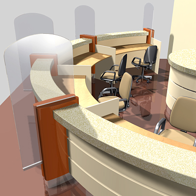 max reception desk bank