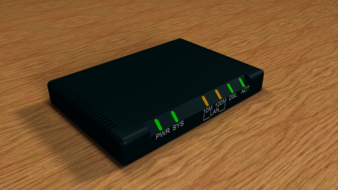 3d modem dsl router model