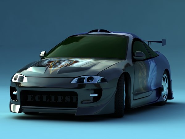 3d model styling mitcubishi eclipse cars