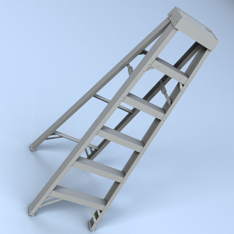foot step ladder 3d model