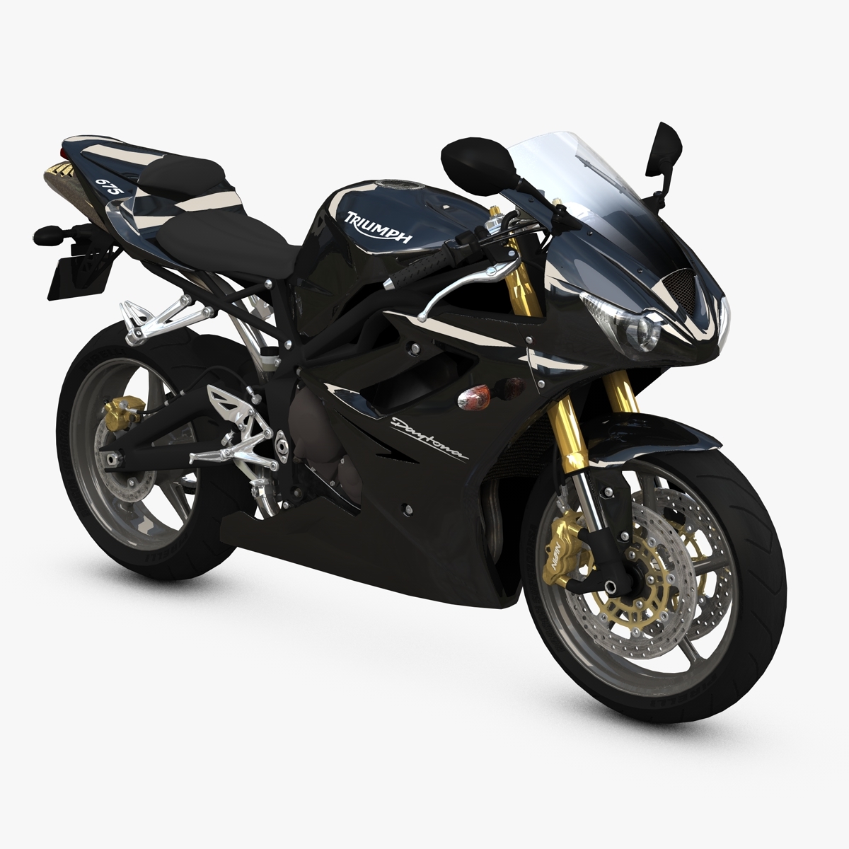 3d model daytona 675 triumph bikes