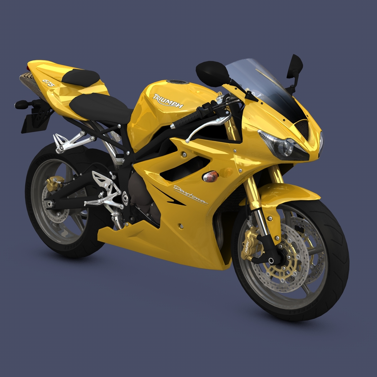3d model daytona 675 triumph bikes