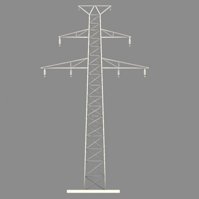 power tower line 3d model