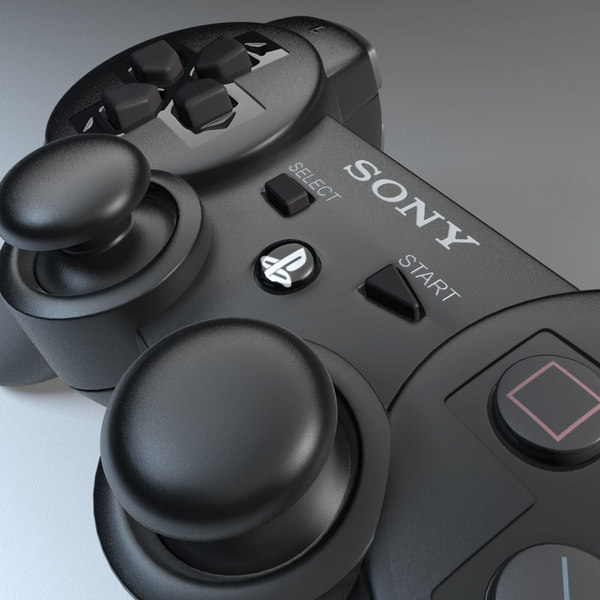 sony joypad modelled ps3 3d max