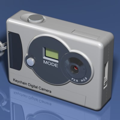 keychain digital camera key 3d model